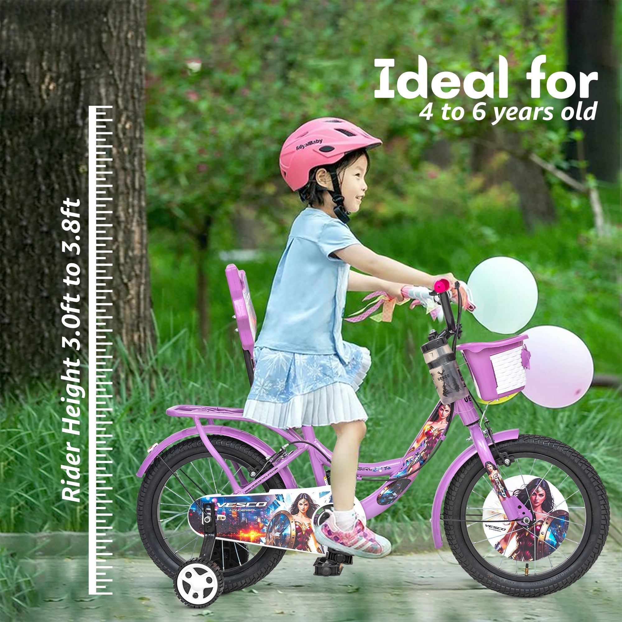 Vesco Wondergirl 16T Girls Cycle (4–7 Years) – Vesco Cycles